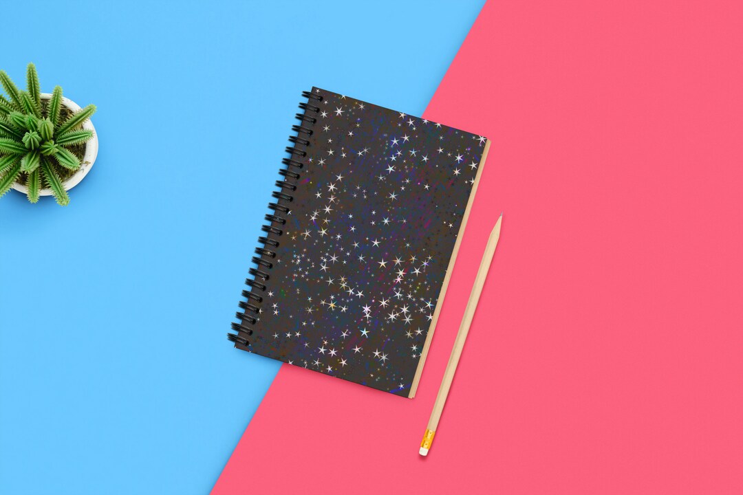 Sparkly Patriotic Notebook, Ruled Red White Blue Spiral, American Flag ...