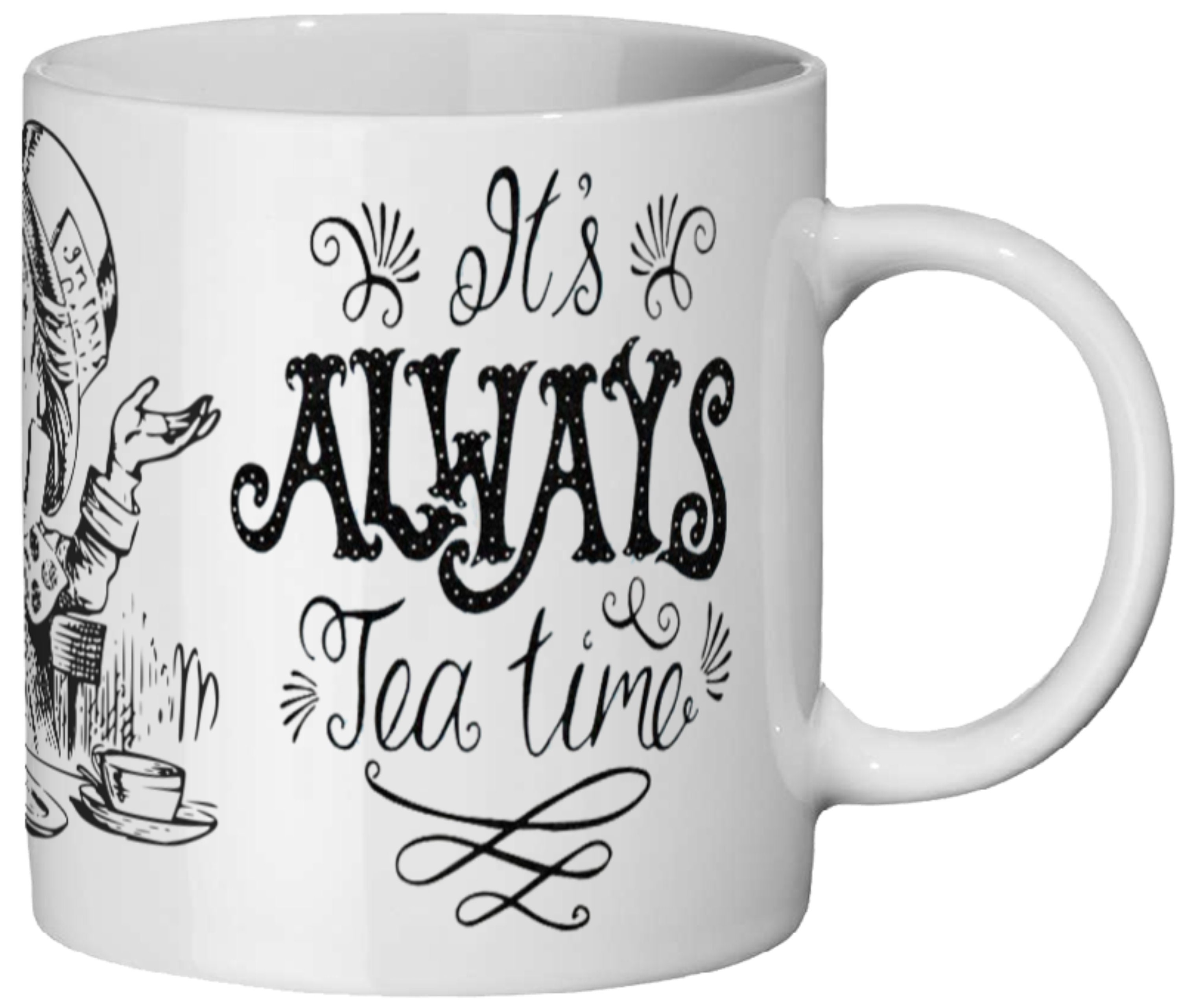 Its Always Tea Time Alice in Wonderland Novelty Funny 11oz Ceramic ...