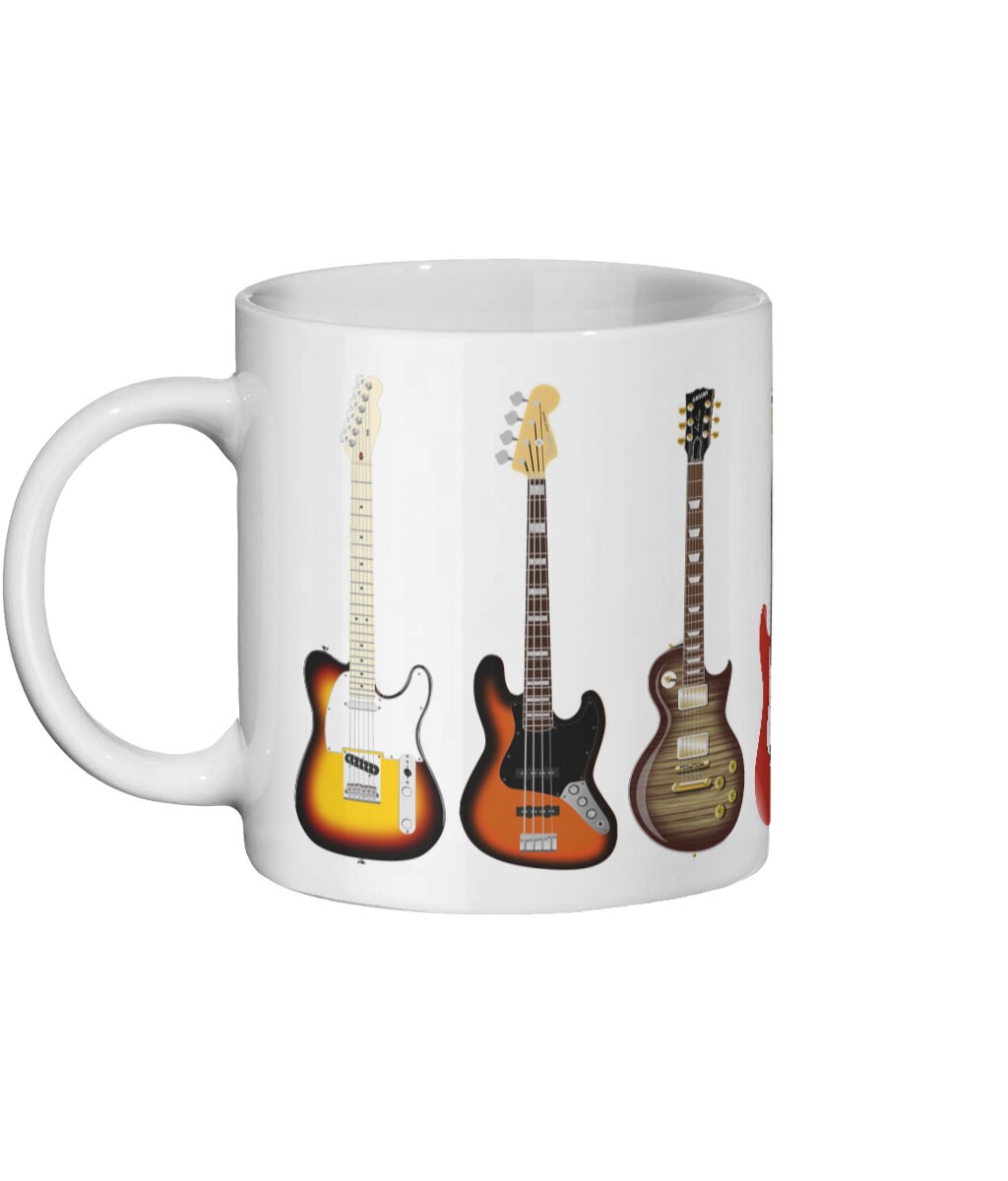 Picture Ceramic Mug 11oz Guitars Full Colour Print - Etsy UK