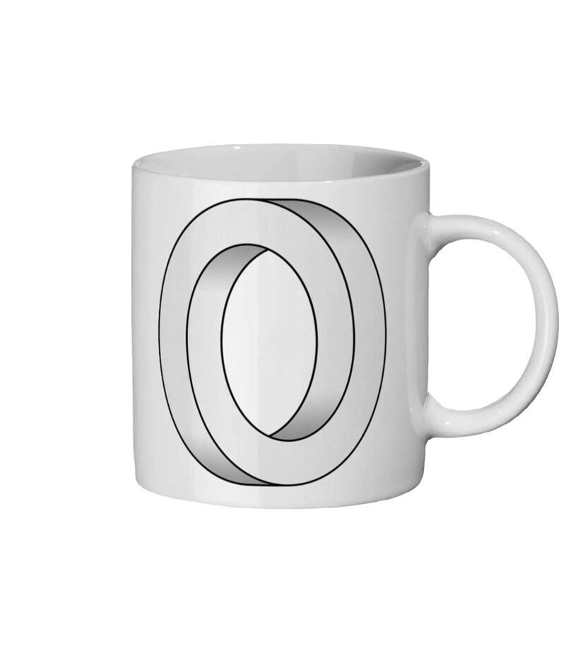 Optical Illusion Ceramic Mug Impossible Oval Design 11oz Coffee Tea Hot ...