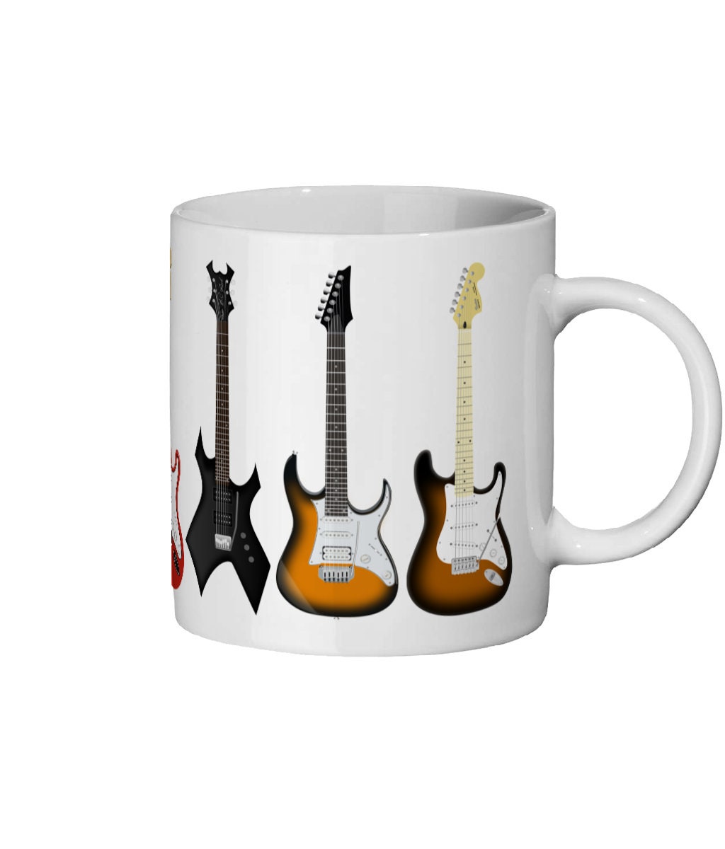 Picture Ceramic Mug 11oz Guitars Full Colour Print - Etsy UK