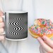 Optical Illusion Wavy Lines Ceramic Mug 11oz Geometric Abstract Pattern ...