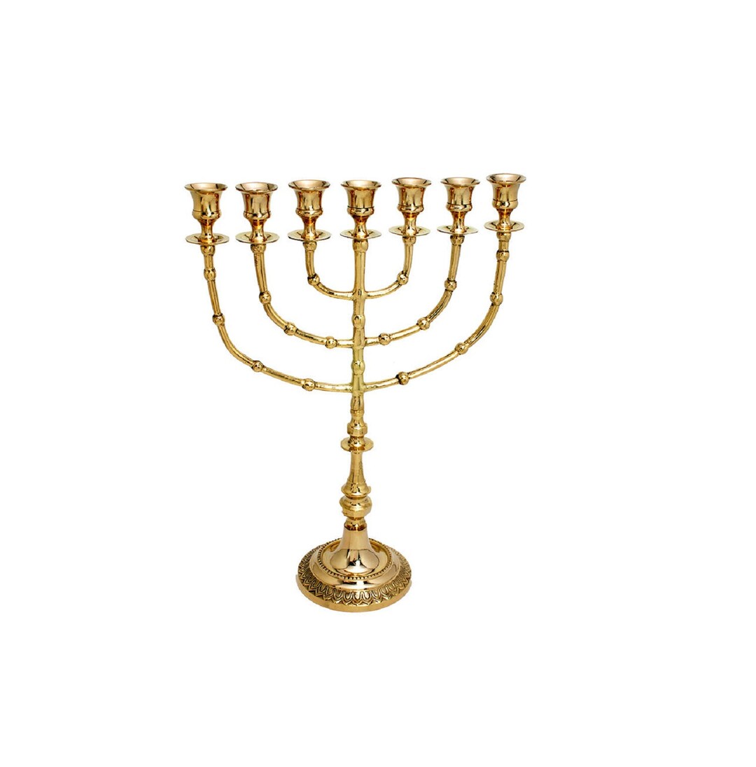 Big Menorah Seven Branches 16 Inches Height Brass/copper Made - Etsy