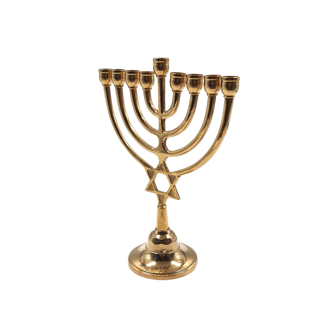 Hanukkah Menorah Star of David Design 9.1 Inch - Etsy