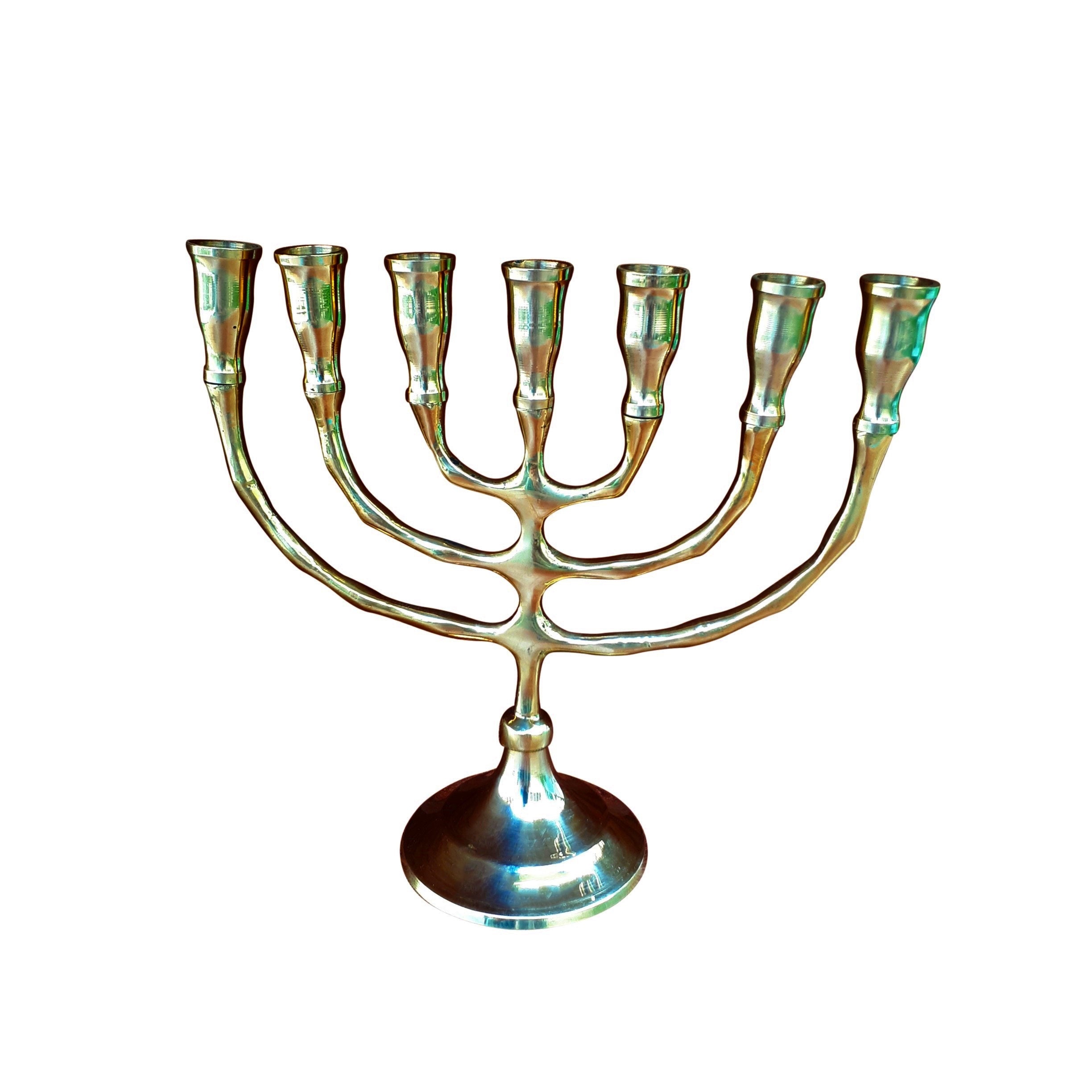 Classic Seven Branch Menorah 6.5 Inches Height Candle Holder - Etsy UK