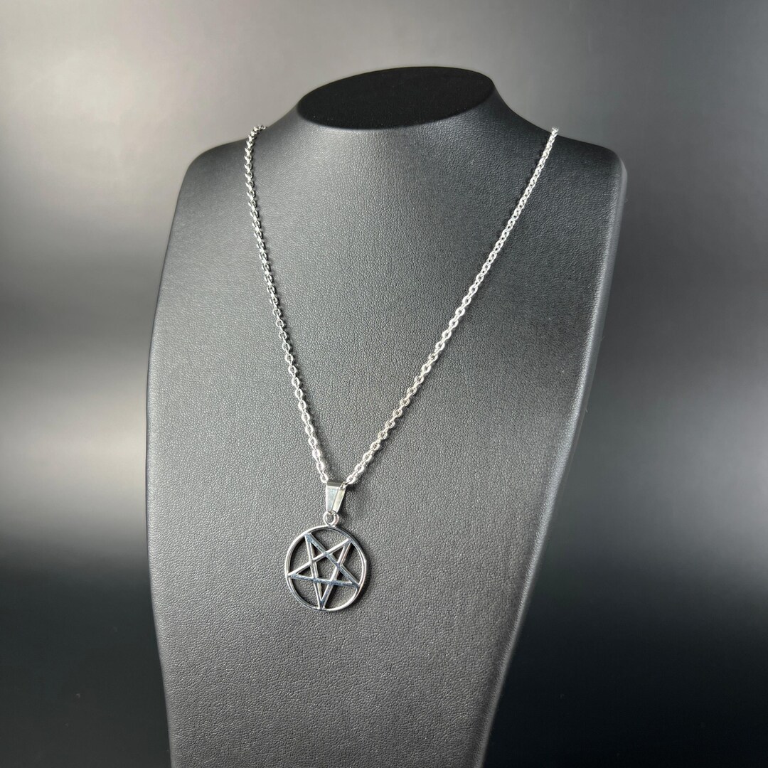 Inverted Pentacle Necklace, Witchcraft Occult Jewelry, Reversed ...