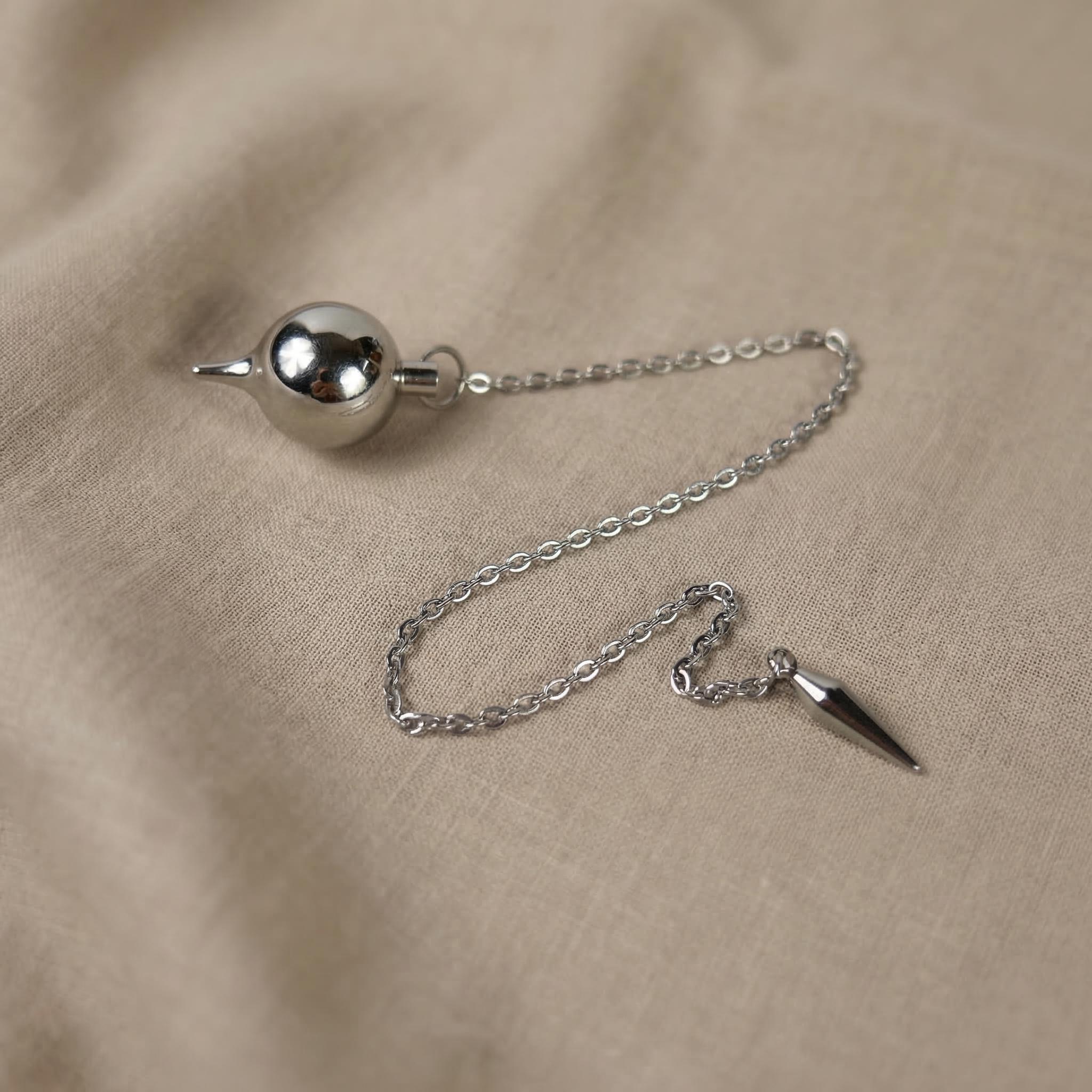 Round Teardrop Metal Pendulum, Classic Dowsing Tool for Divination ...