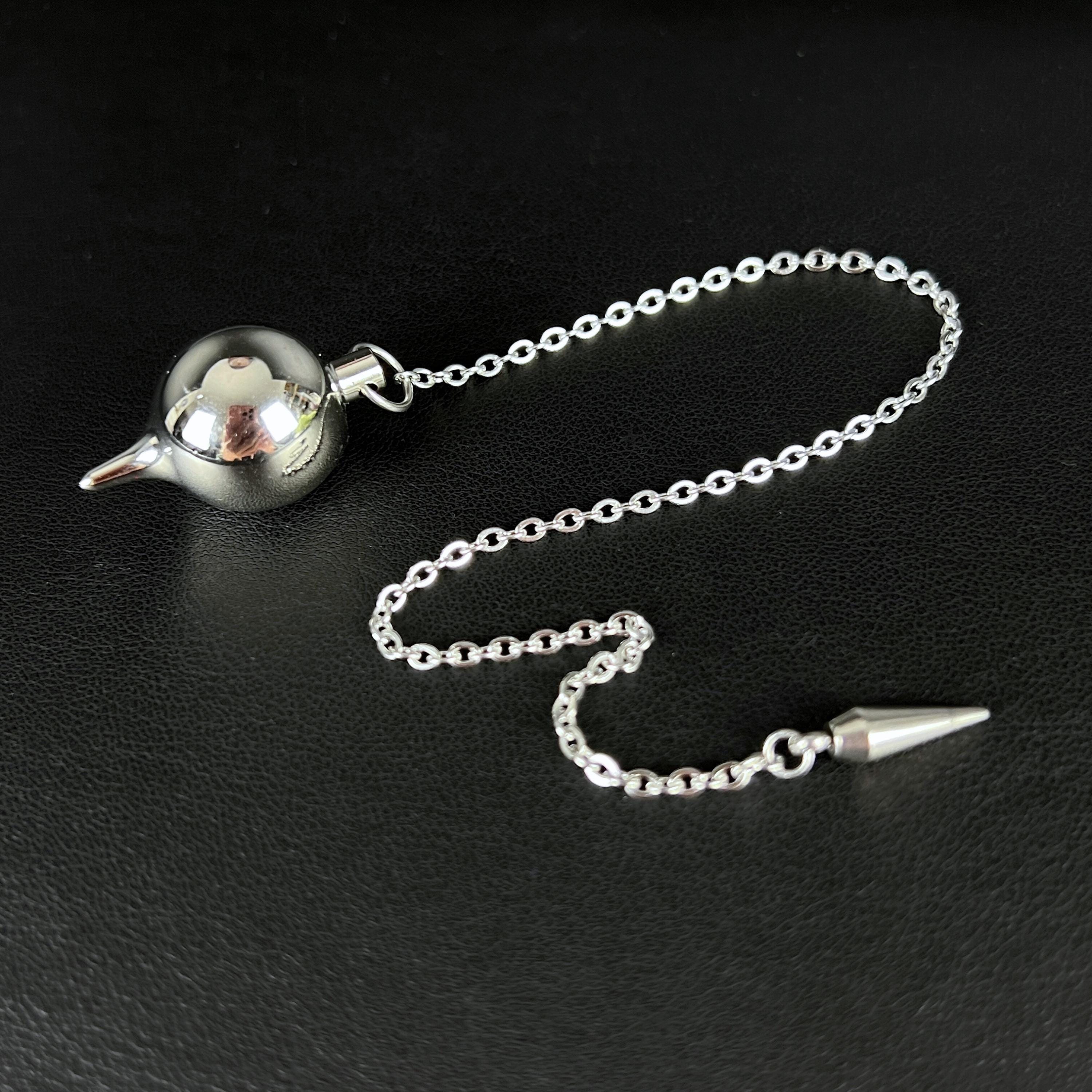 Round Teardrop Metal Pendulum, Classic Dowsing Tool for Divination ...