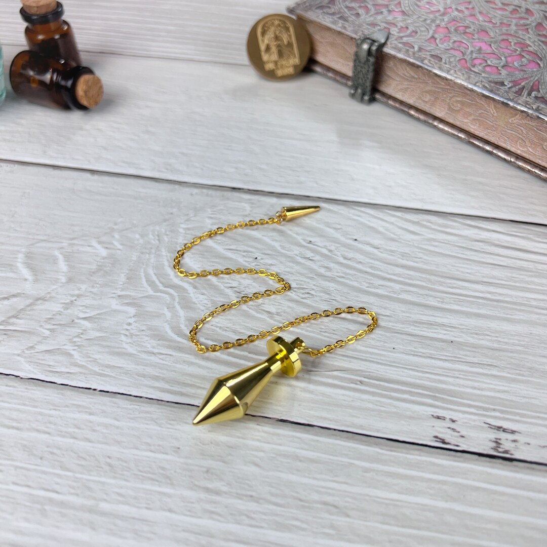 Long Point Dowsing Pendulum Golden Divination Tool With a - Etsy
