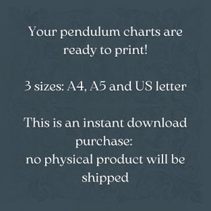 5 Printable Pendulum Boards Starter Pack Pendulum Charts Printables for ...