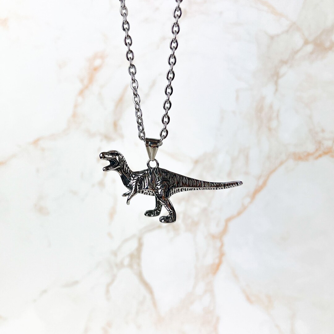 Velociraptor Pendant Necklace, Dinosaur Jewelry, Raptor Pendant ...