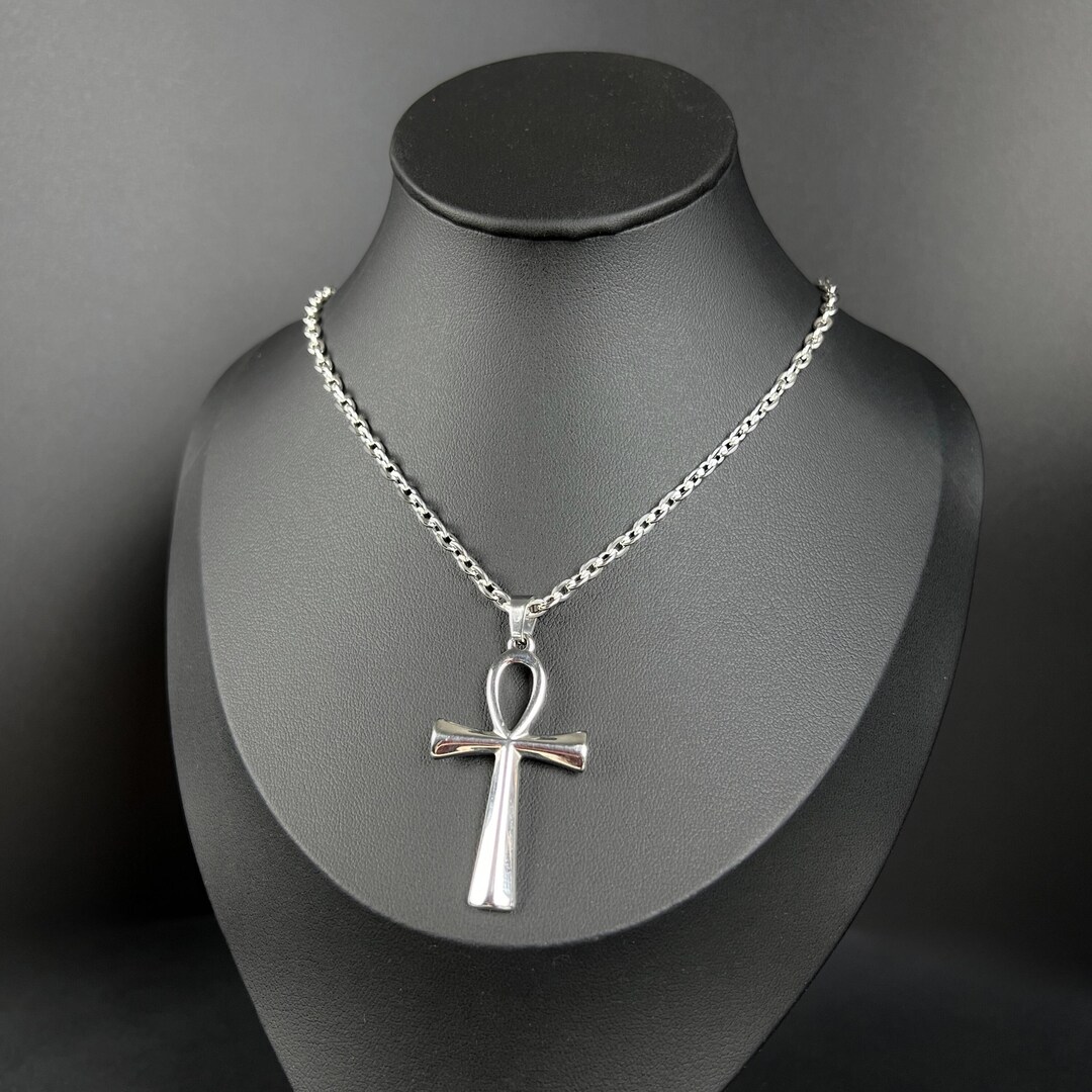 Ankh Necklace, Key of the Nil Symbol, Egyptian Cross, Occult Jewelry ...