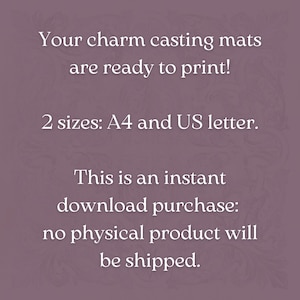 5 Printable Charm Casting Mats, Divination Bundle for Charms, Runes ...