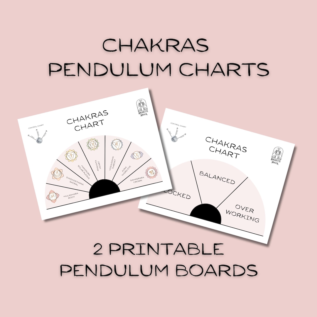 Chakra Printable Pendulum Charts for Healing Sessions, DL Board for ...