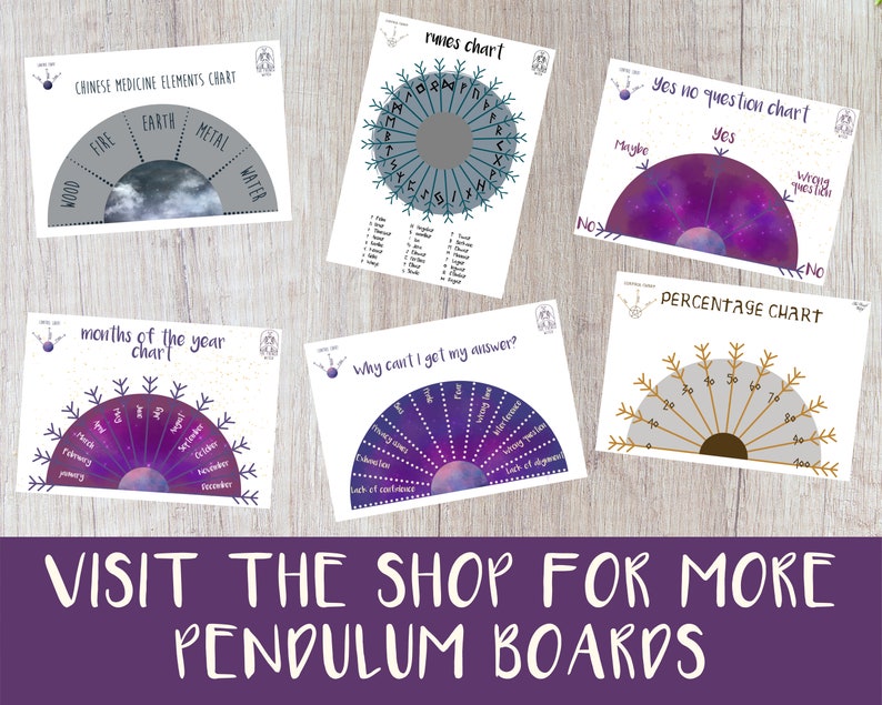 Moon Phases Printable Pendulum Chart Moon Pendulum Board - Etsy