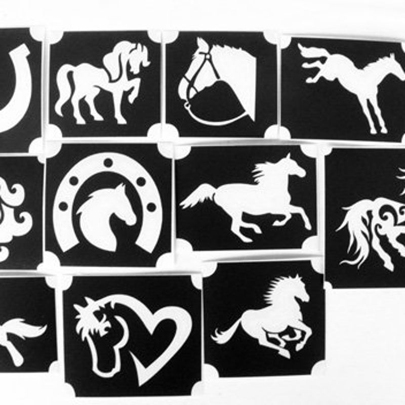 Horse Glitter Stencils - Etsy