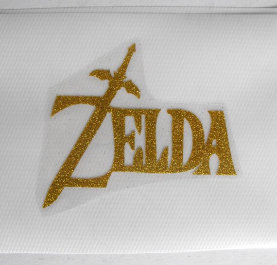 Legend of Zelda Word IRON ON Transfer Patch Glitter Foil Gold | Etsy