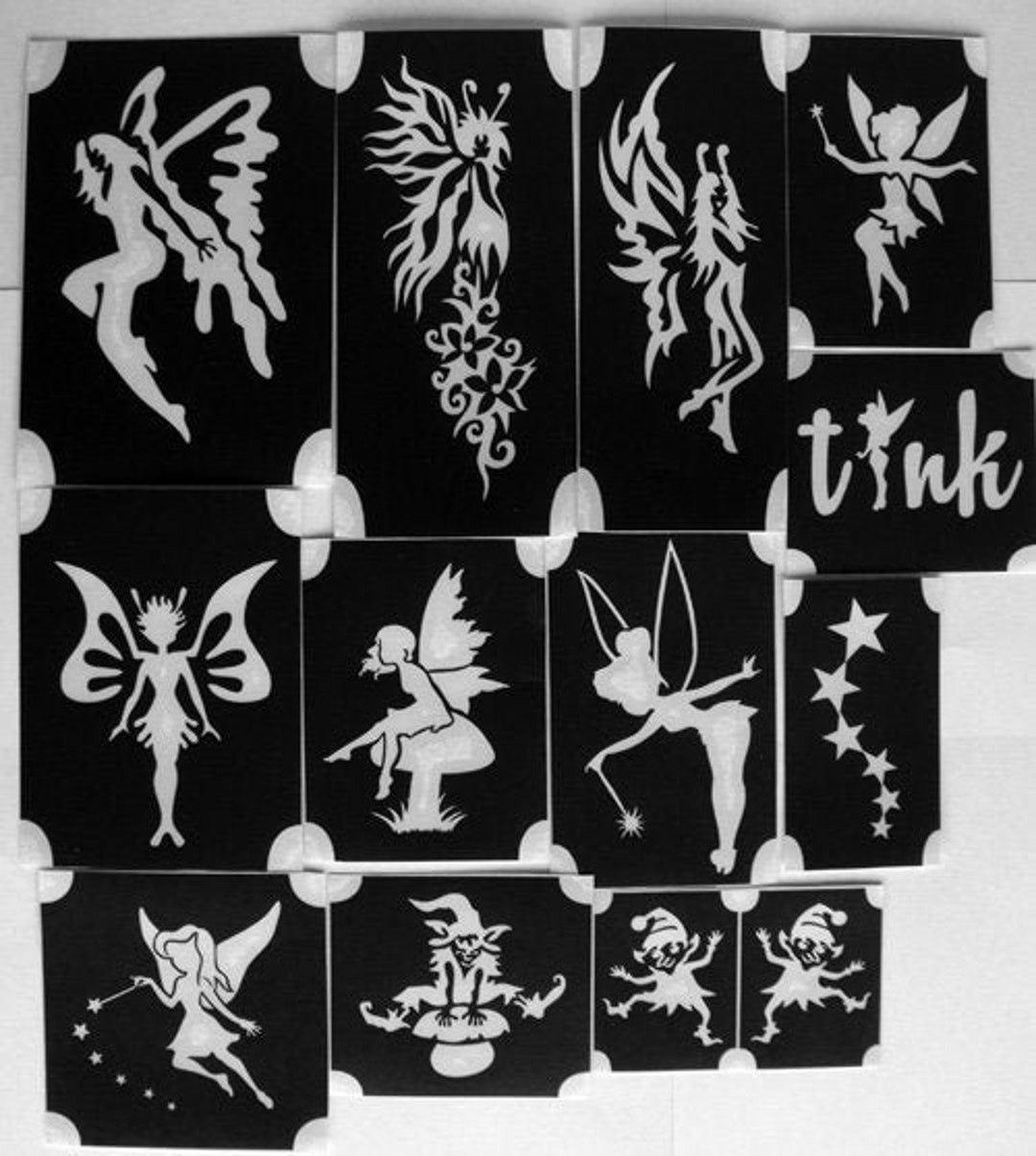 FAIRIES Fairy Dwarf Gnom Fantasy Designs GLITTERTATTOO 12 Different ...