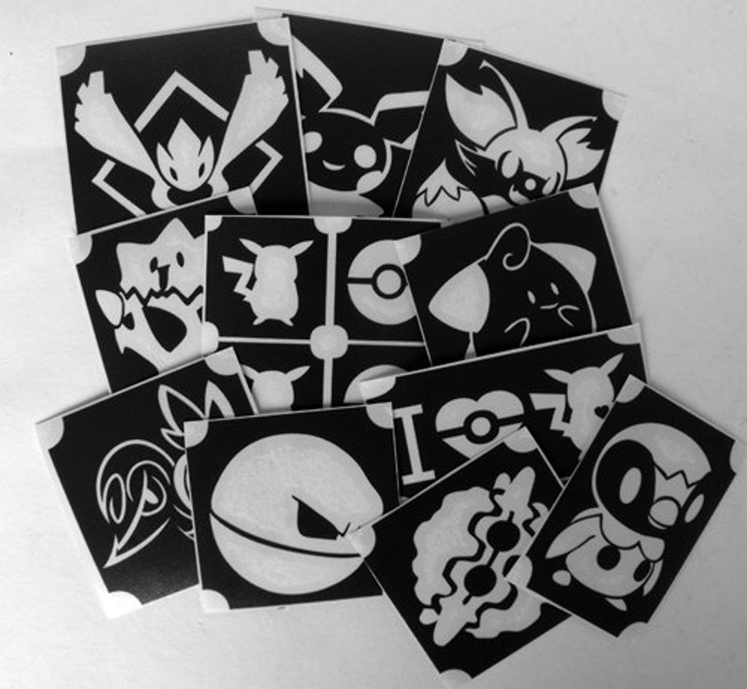 Bm2017 Set 3 Pokemon Designs GLITTERTATTOO 11 Different Stencils ...