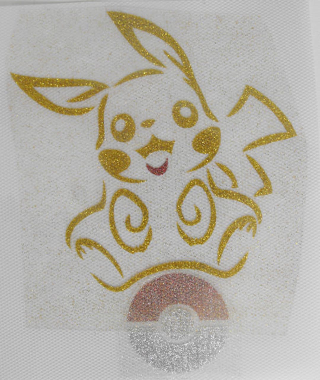 Pokemon Pikachu Pokeball Tribal IRON ON Transfer Patch Glitter - Etsy