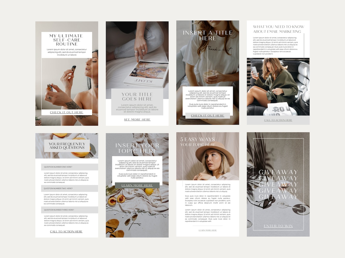 Modern Minimalist Canva Email Template for Mailchimp Flodesk Marketing ...