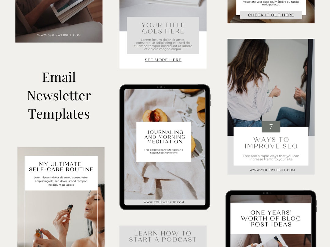 Modern Minimalist Canva Email Template for Mailchimp Flodesk Marketing ...