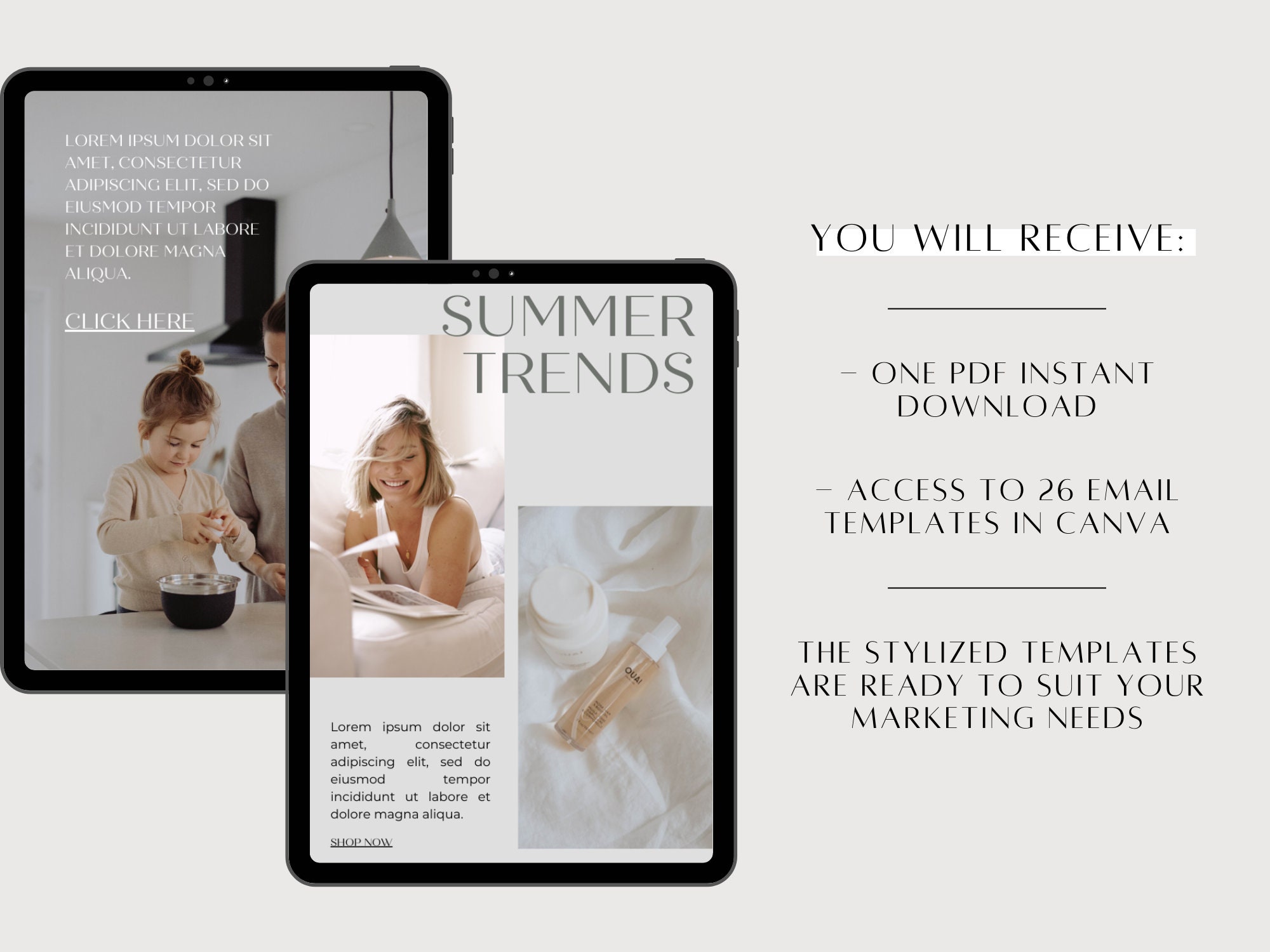 Modern Minimalist Canva Email Template for Mailchimp Flodesk - Etsy