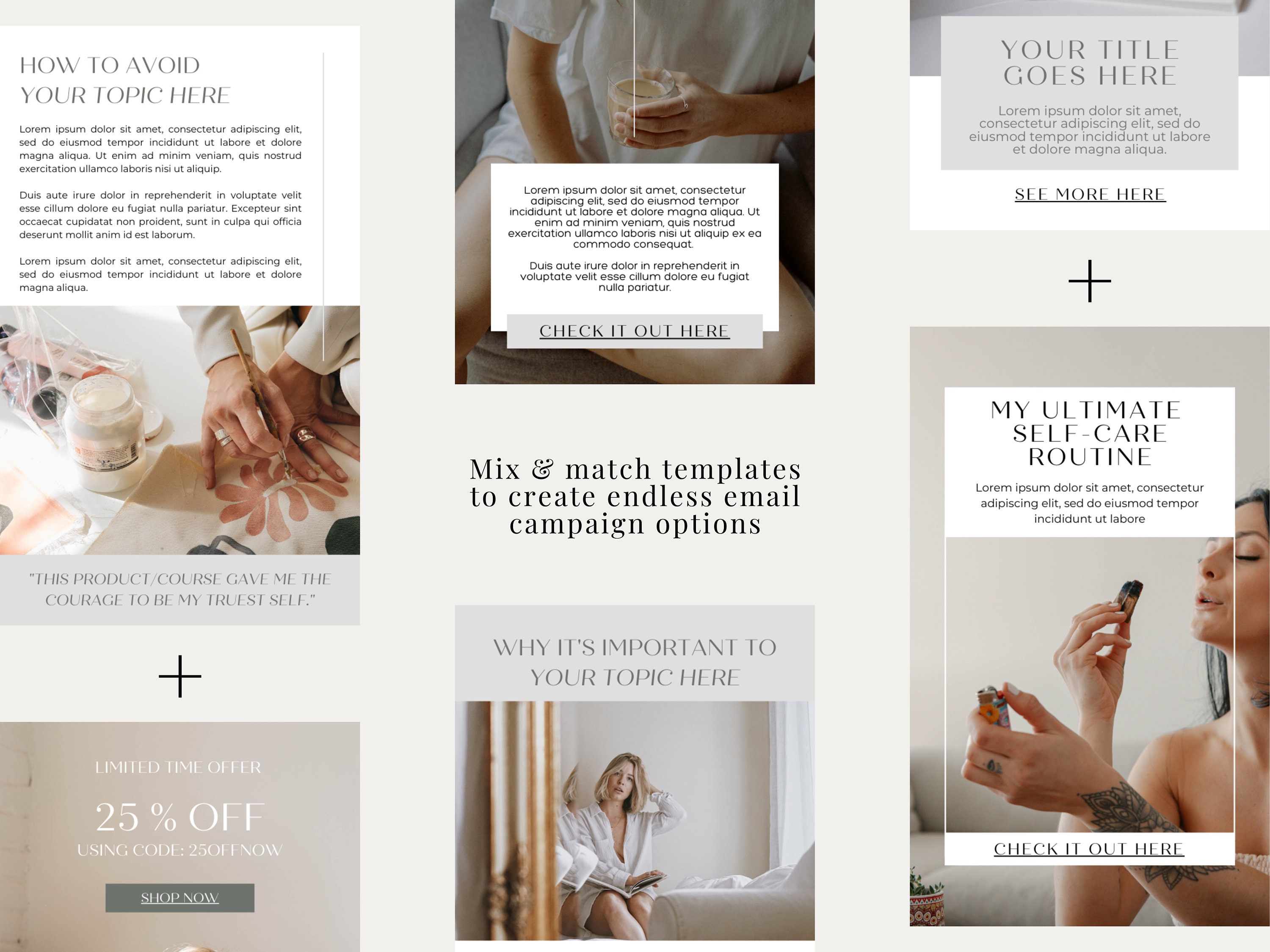 Modern Minimalist Canva Email Template for Mailchimp Flodesk Marketing ...