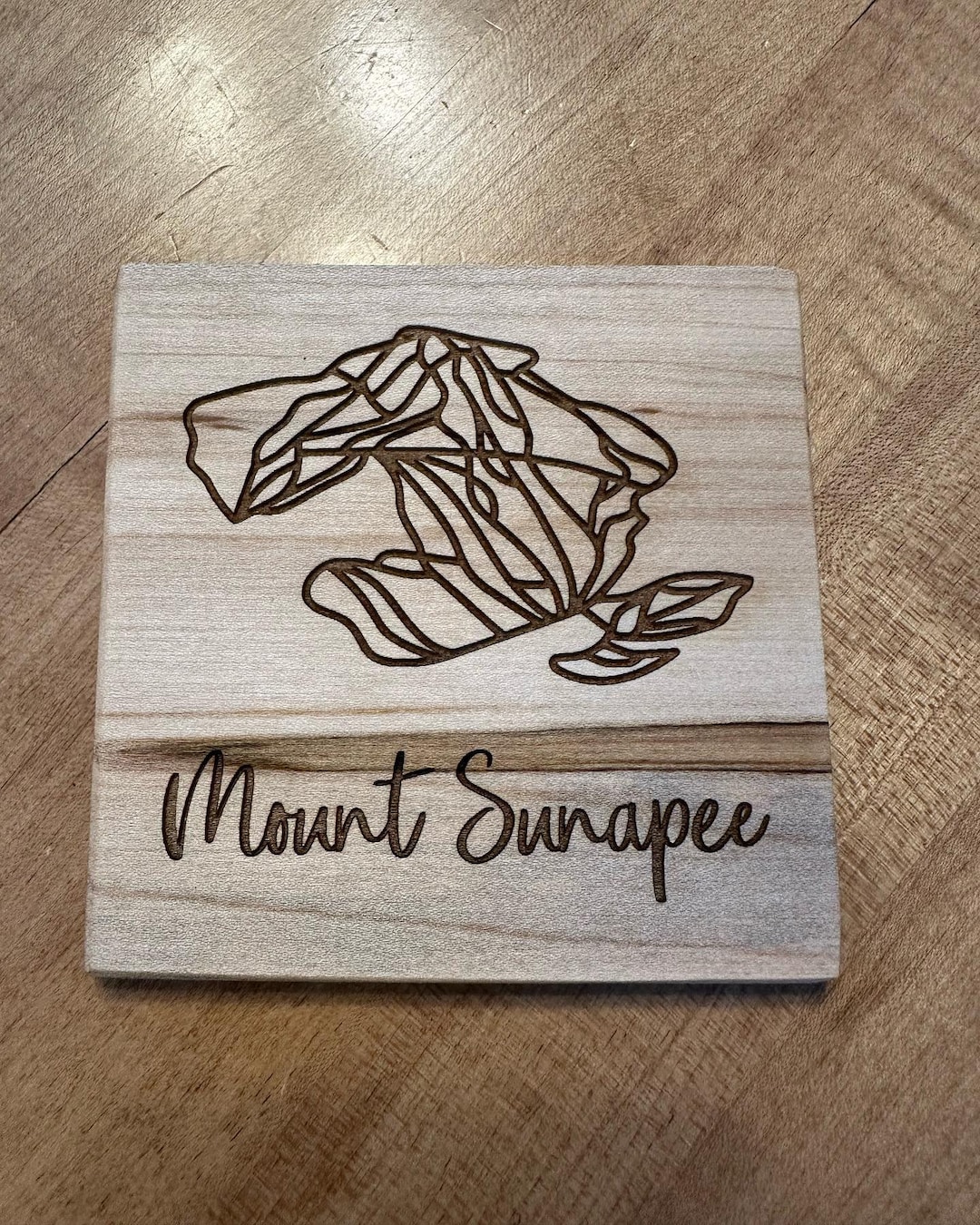 Mount Sunapee Trail Map Coaster - Maple Hardwood - Etsy