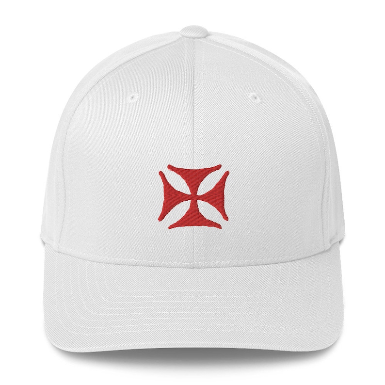 KNIGHTS TEMPLAR HAT : Black Structured Twill Baseball Cap With Medieval ...