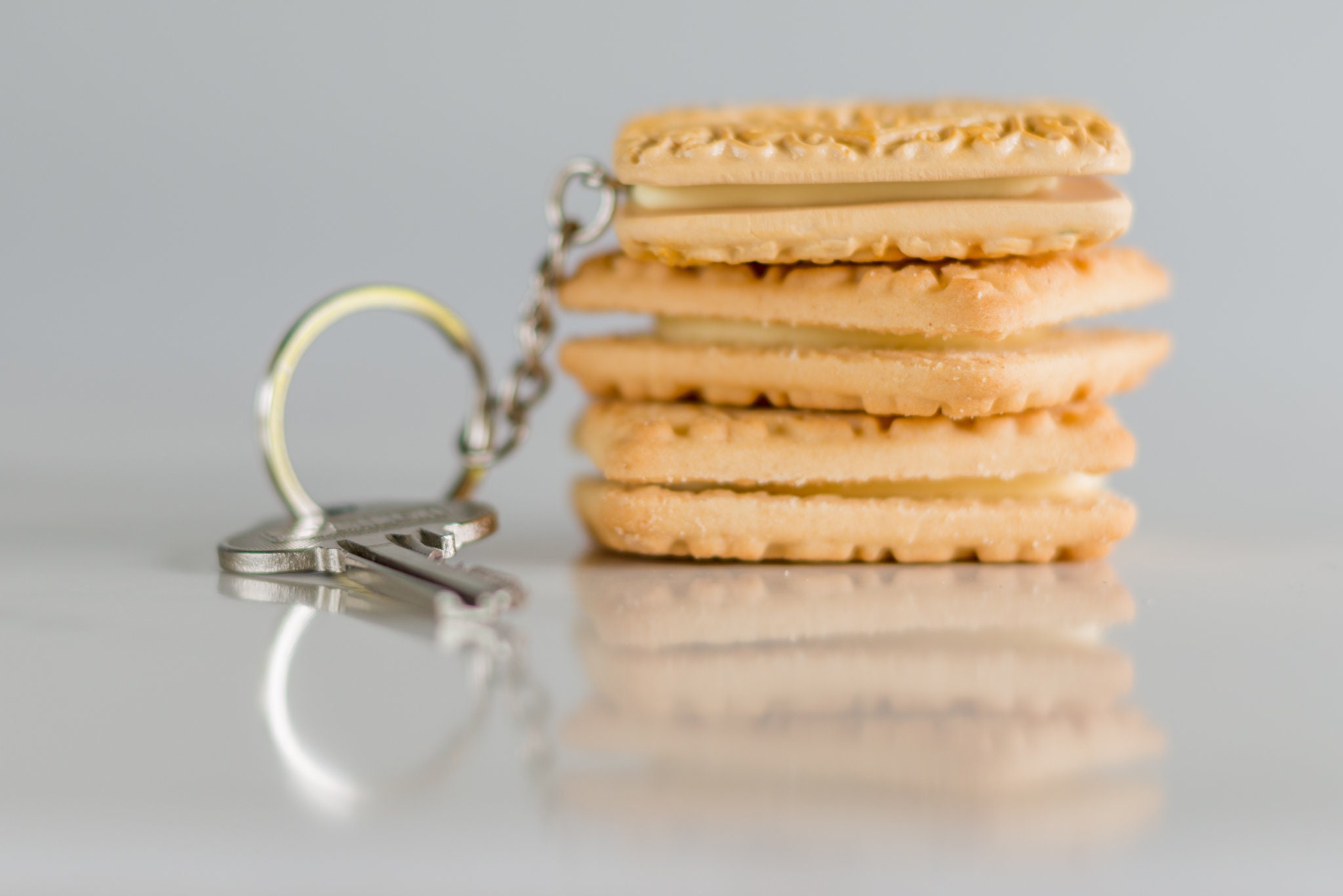 Custard Cream Keyring - Etsy UK