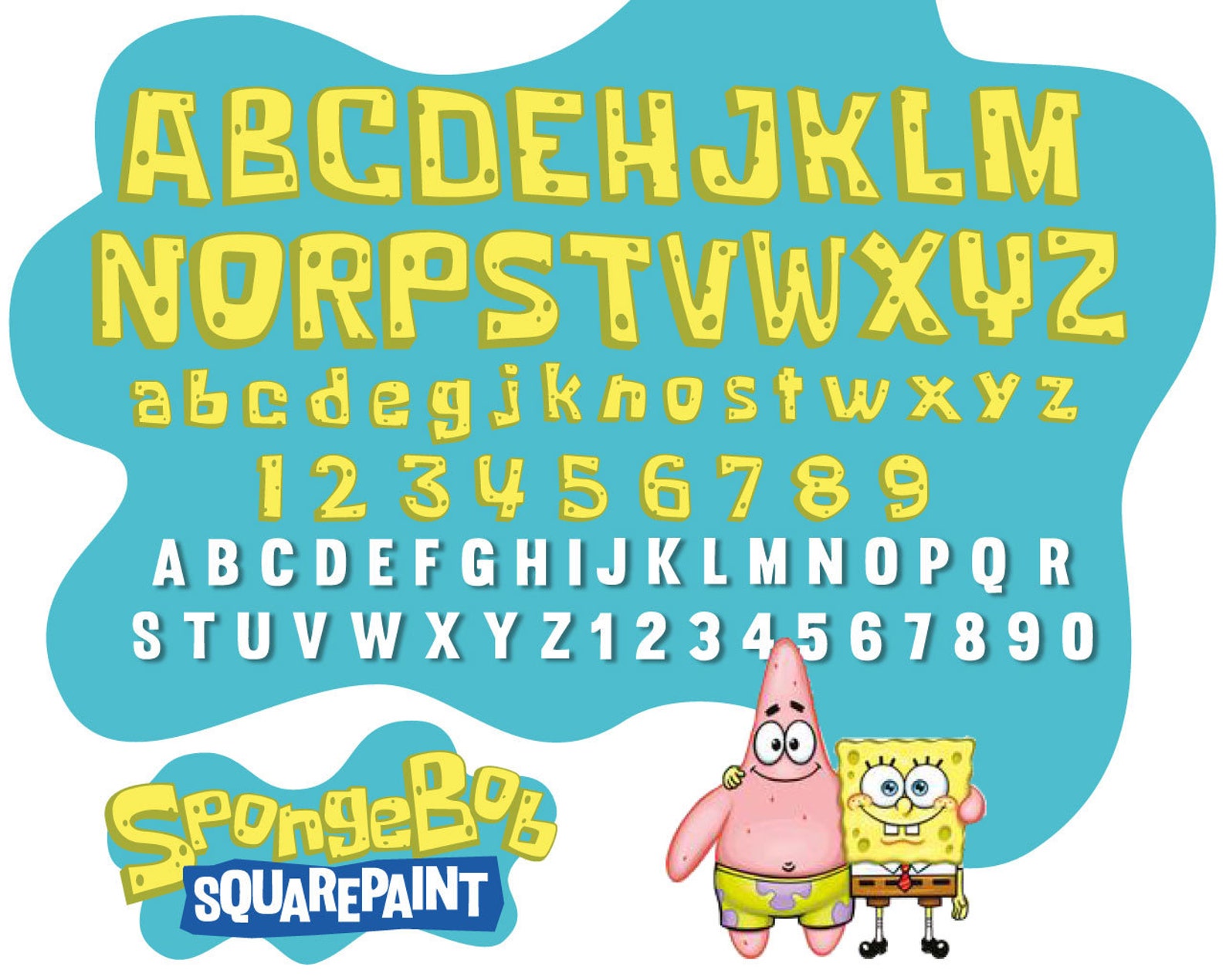 SpongeBob SVG SpongeBob Font Sponge Bob SVG File Spongebob | Etsy