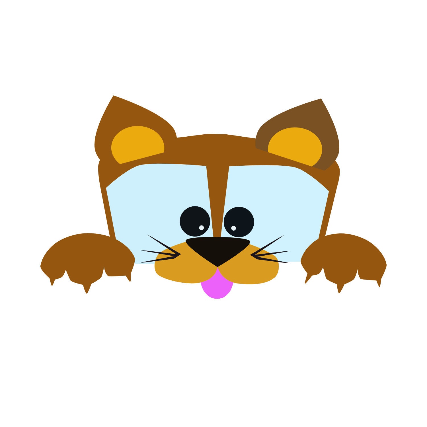 Kitty Cat Peeker SVG JPG | Etsy