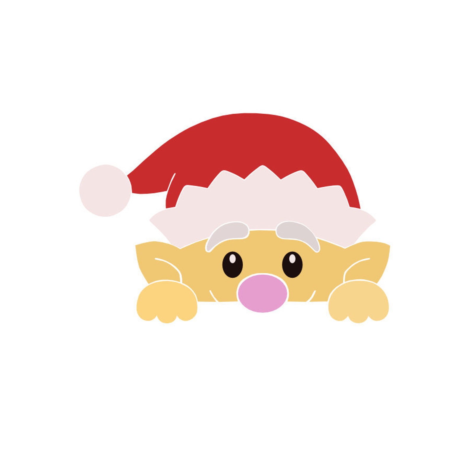 Little Boy Elf Peeker SVG - Etsy