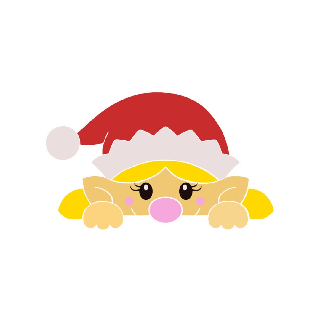 Little Girl Elf Peeker SVG - Etsy