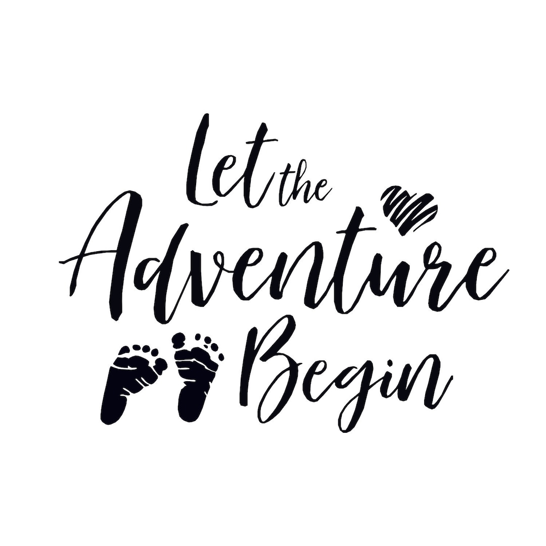 Let the Adventure Begin Baby Announcement - Etsy