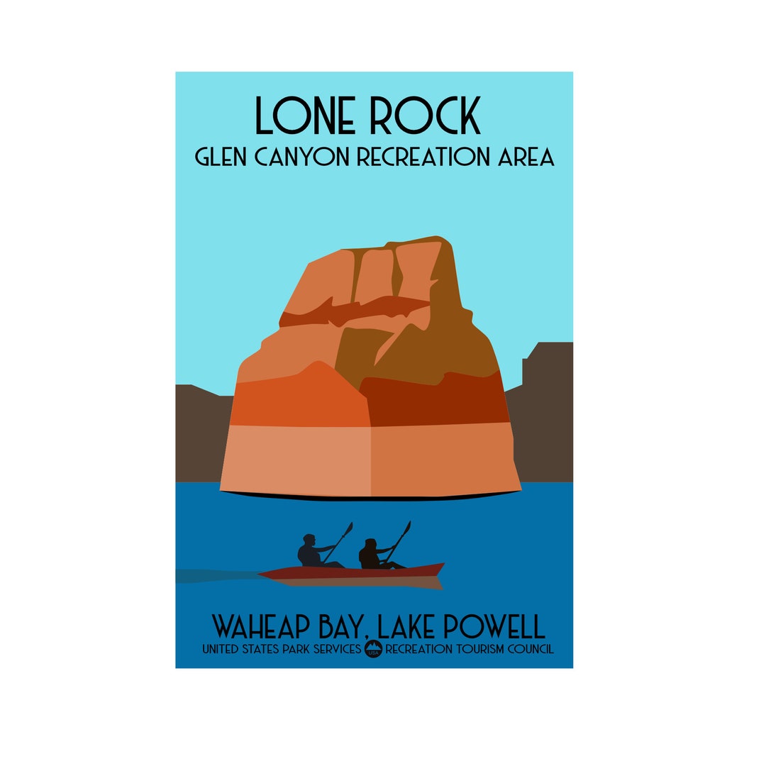 Digital File Depicting Lone Rock Utah. National Park Series JPG and SVG ...