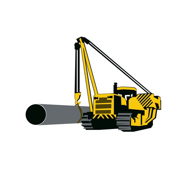 Pipeline Sideboom SVG JPG | Etsy