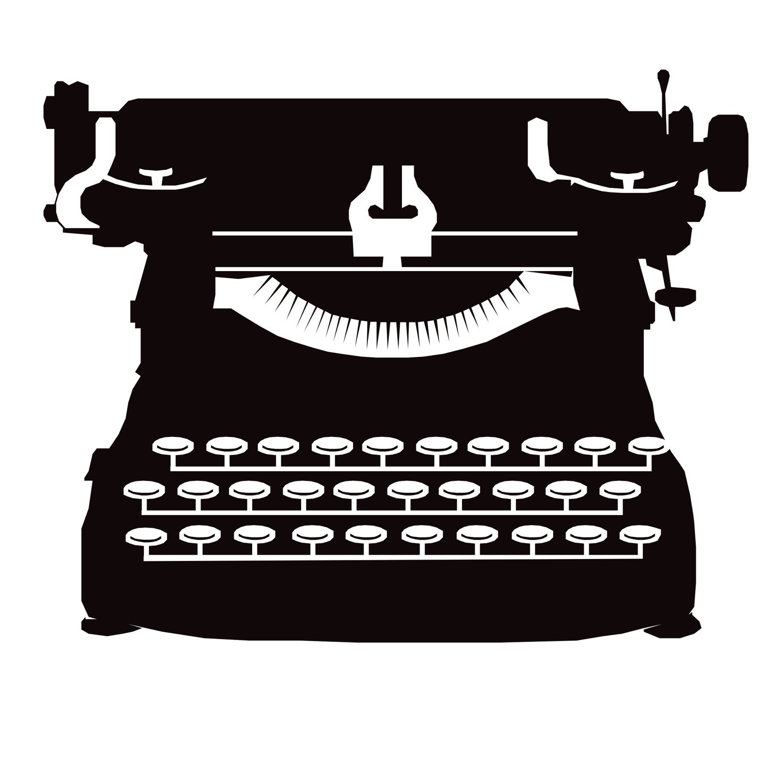 Vintage, Old Fashion, Black Typewriter SVG and JPG Files. Download ...