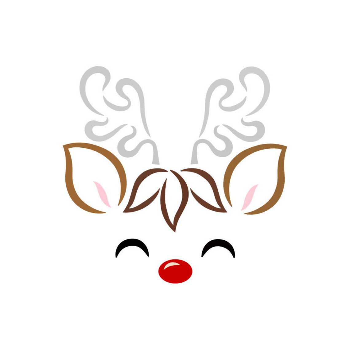 Reindeer Boy Peeker SVG - Etsy