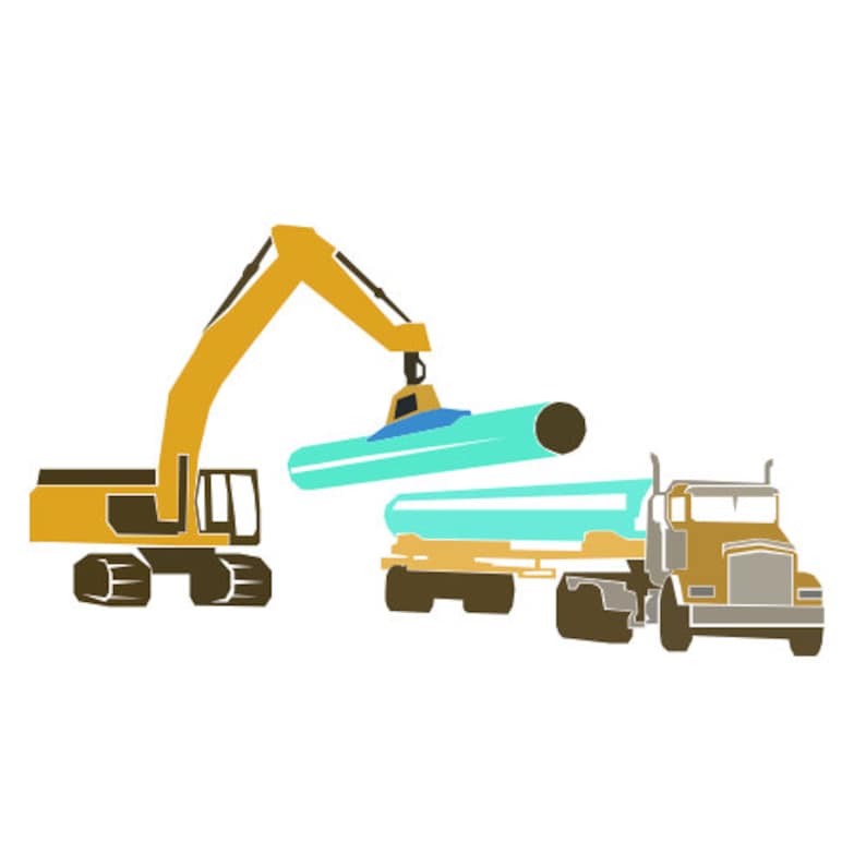 Pipeline Trackhoe Teamster JPG, SVG, and PDF - Etsy