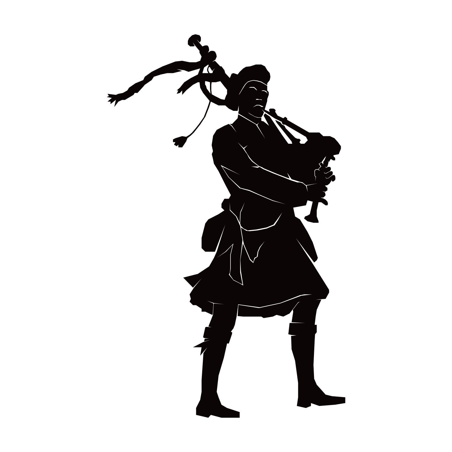 Scottish Bagpiper SVG JPG - Etsy UK