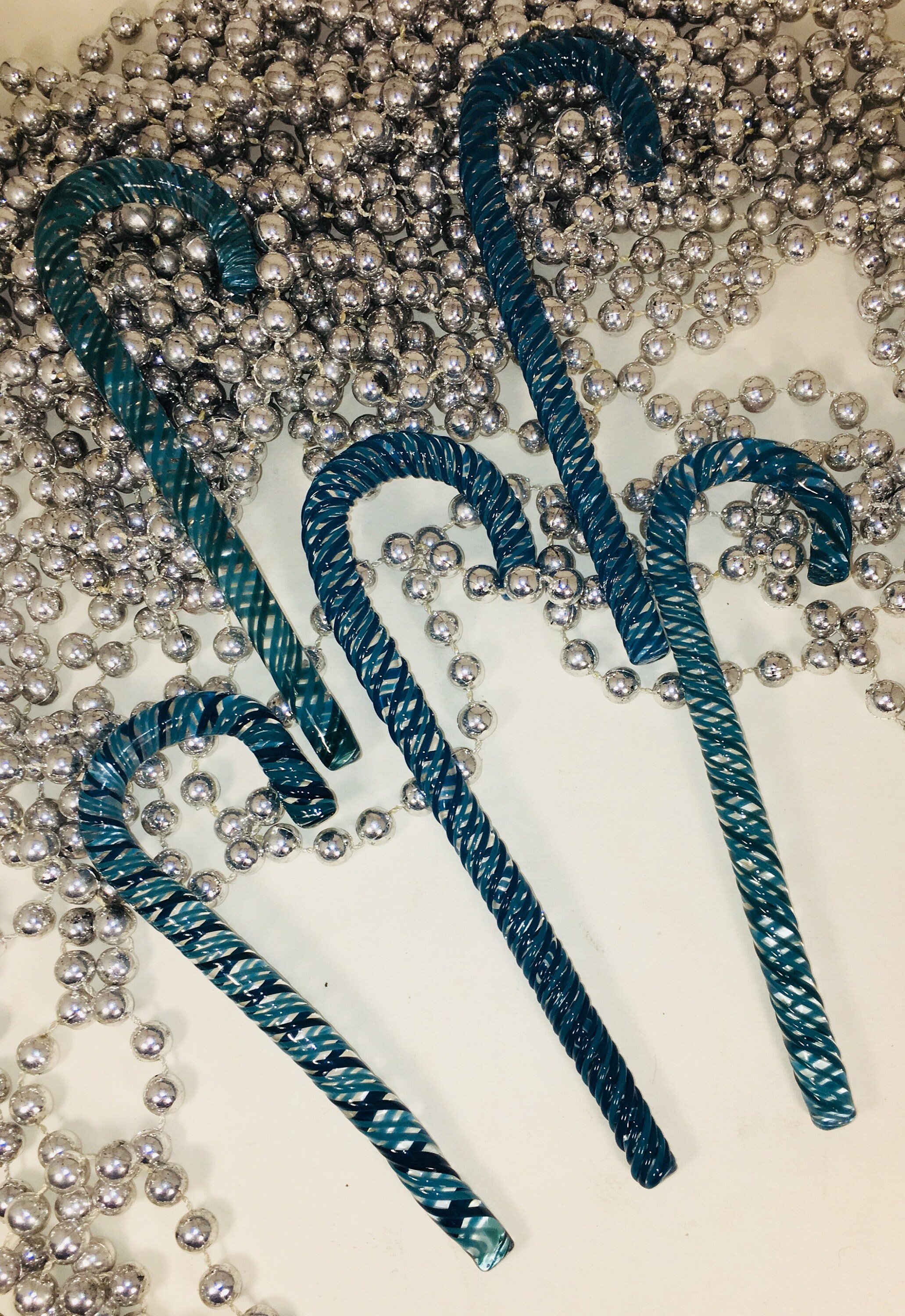 24 Glass Candy Canes, Pick Your Colors, Candy Cane Ornaments, Christmas ...