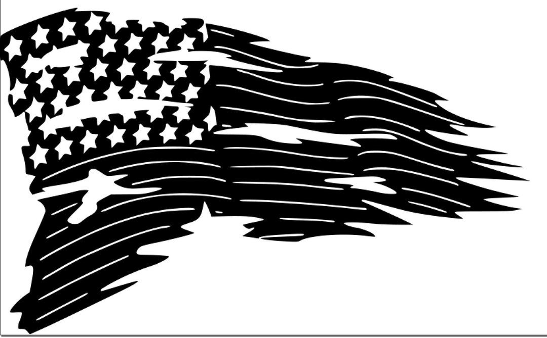 Tattered US Flag - Etsy