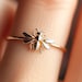 Minimalist Wasp Ring Yellow Gold Wasp Ring Hornet Ring Wasp Jewelry ...
