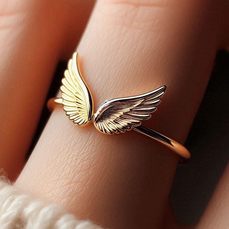 Angel Wings Ring - Etsy