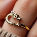 Minimalist Medical Symbol Ring Yellow Gold Caduceus Ring Doctor Ring ...