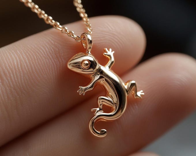 Crested Gecko Necklace/ Pendant Orange /yellow Handmade - Etsy