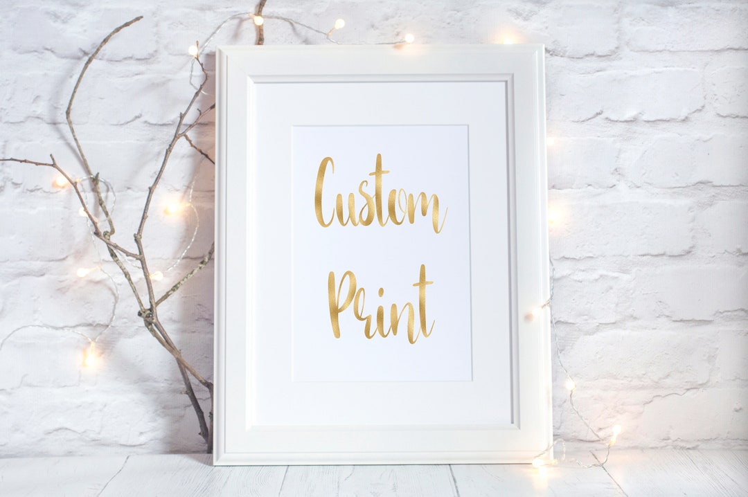 Gold Foil Print, Custom Gold Foil Print - Etsy