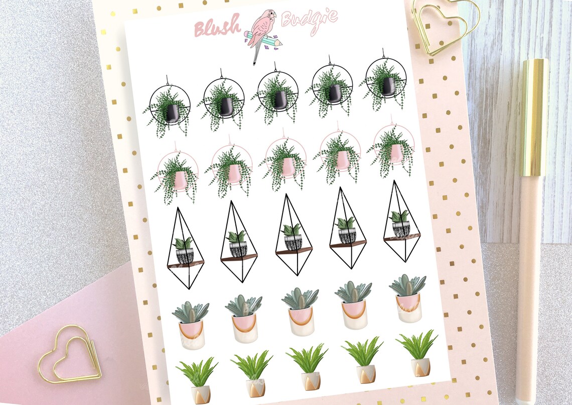Plant Stickers Pot Plant Stickers Plant Planner Stickers - Etsy Australia